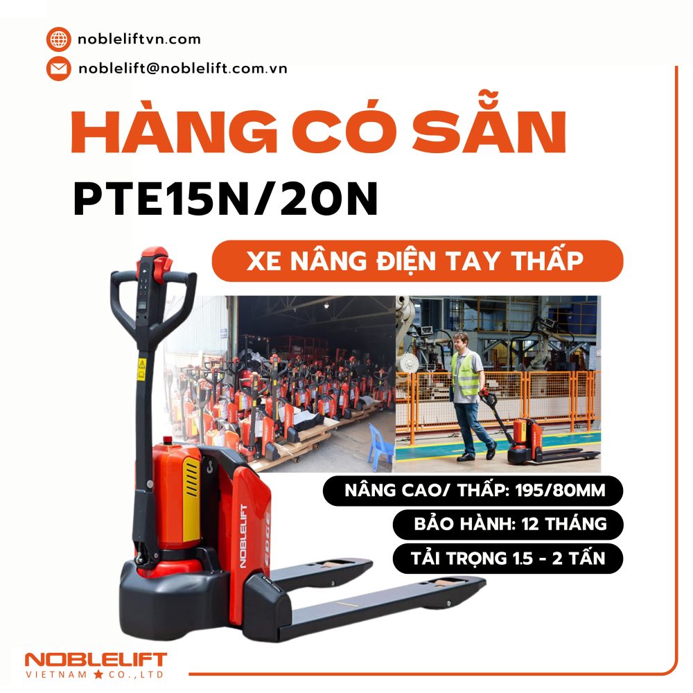 Xe nâng điện thấp 1,5 – 2 tấn PTE15N/ PTE20N Noblelift